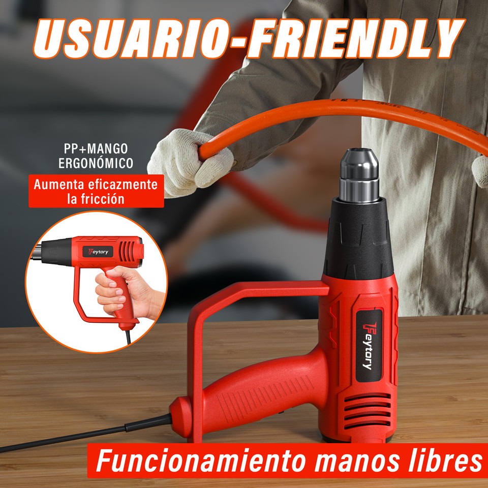 2000W Heat Gun Hot Air Gun Drying Blower For Resin Shrink Tubing Paint ...