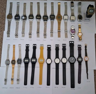 Job lot of 26 Casio Watches- Mens/ Womens- all working & complete ...