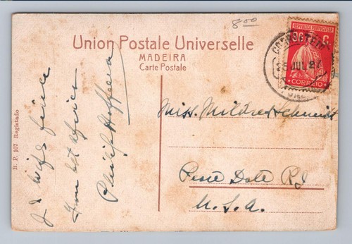 Antique Madeira Postcard FUNCHAL Scenic Waterfront View 1923 | eBay