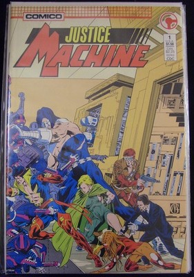 JUSTICE MACHINE 1-29 COMICO COMIC SET COMPLETE GUSTOVICH ISABELLA 1987 ...