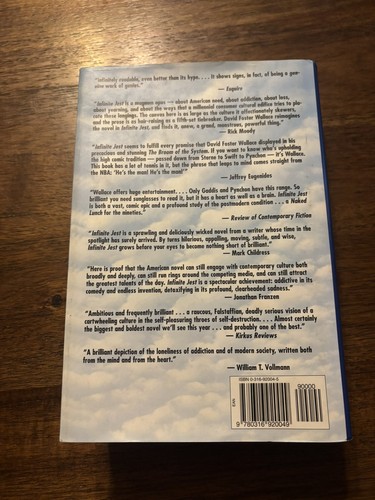 Infinite Jest by David Foster Wallace 1st Edition 1st Printing 1996 ...