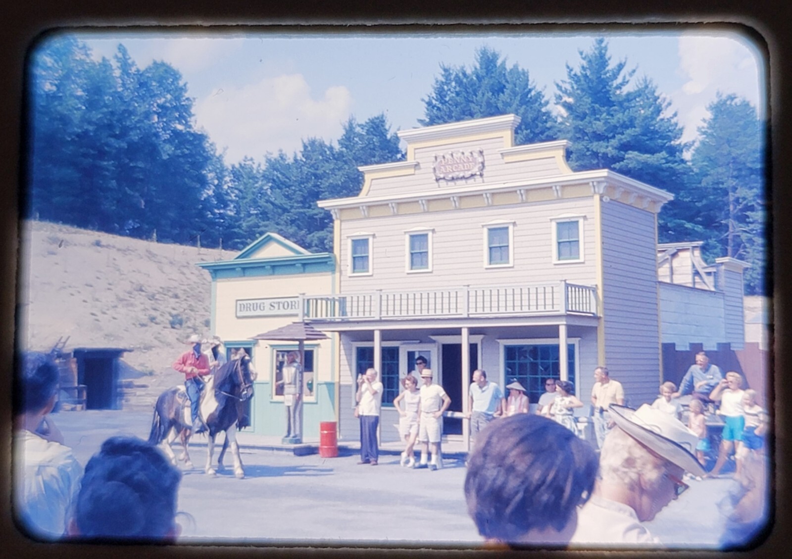 Vtg 1961 35mm Slide - Old West Style Penny Arcade, Drug Store | eBay