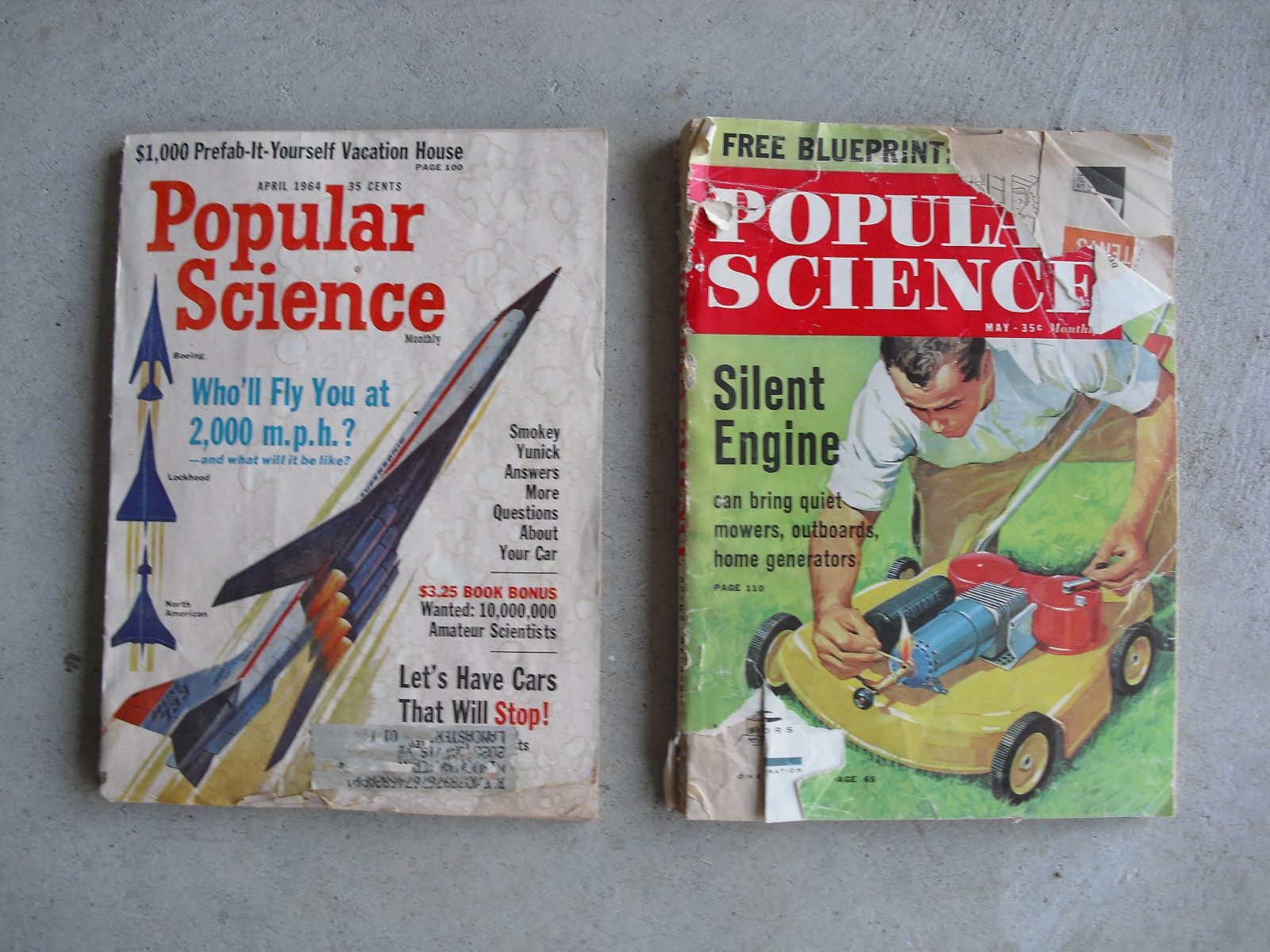 Lot of 2 Vintage Popular Science Magazines April 1964 May 1960 | eBay