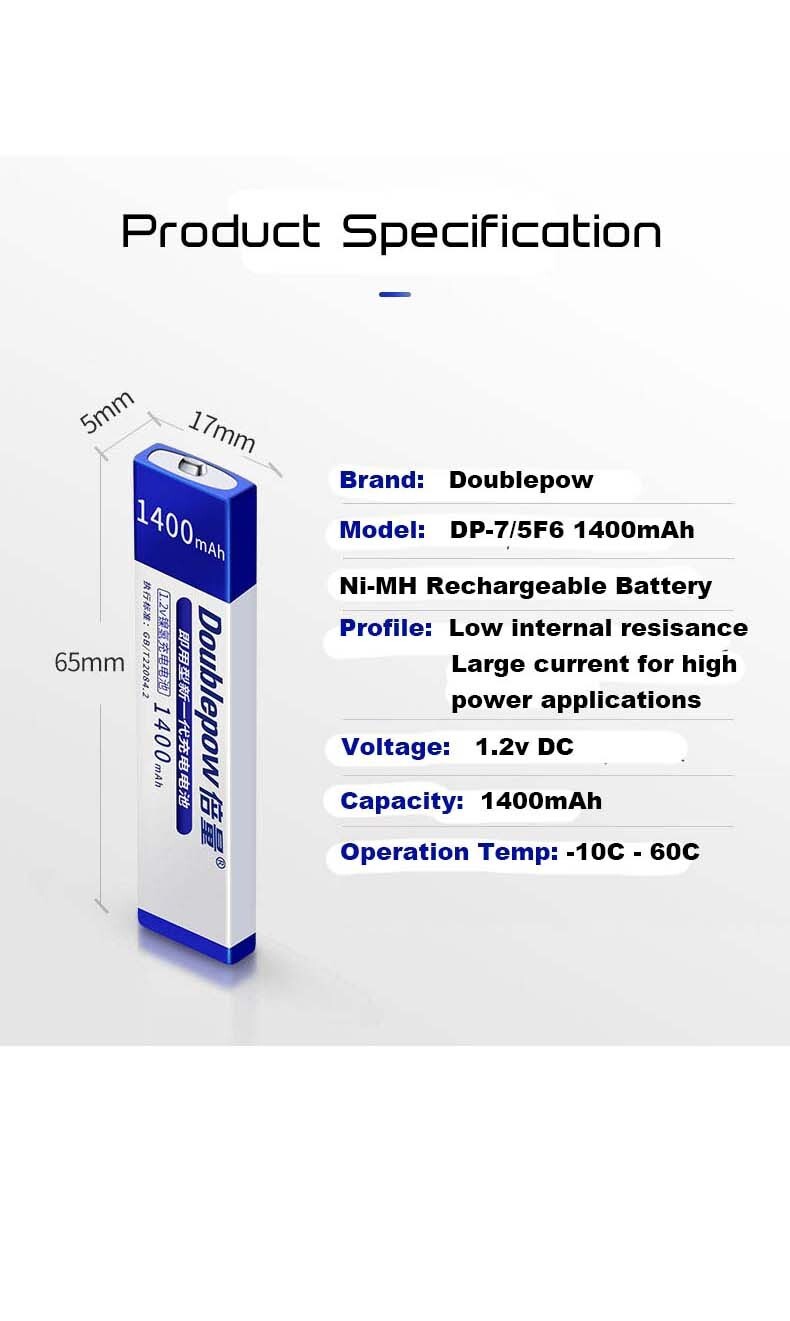 Gum stick Doublepow Gumstick 1.2v Batteries & USB Smart Charger Combo ...
