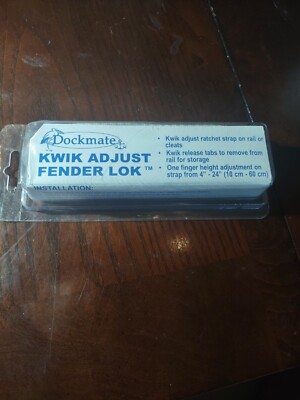 Dock Edge + Fender Lok Kwik Adjust Ratcheted Strap -White | eBay