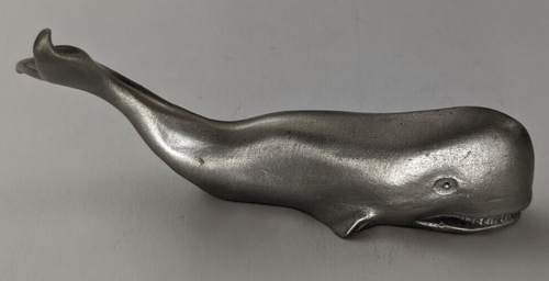 Whale Hudson Pewter Miniature Metal Art Signed Figurine Paperweight ...