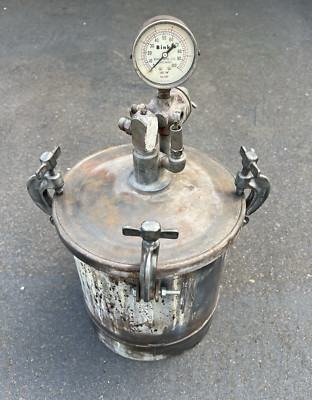 Binks Paint Pressure Pot 2 Gallon Tank with Pressure Regulator Gauge | eBay
