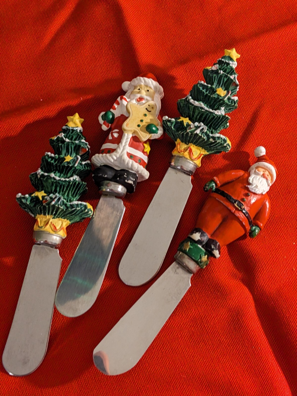 4 Vtg. Holiday Style Dip/Cheese Spreaders + Lenox Dip Dish | eBay