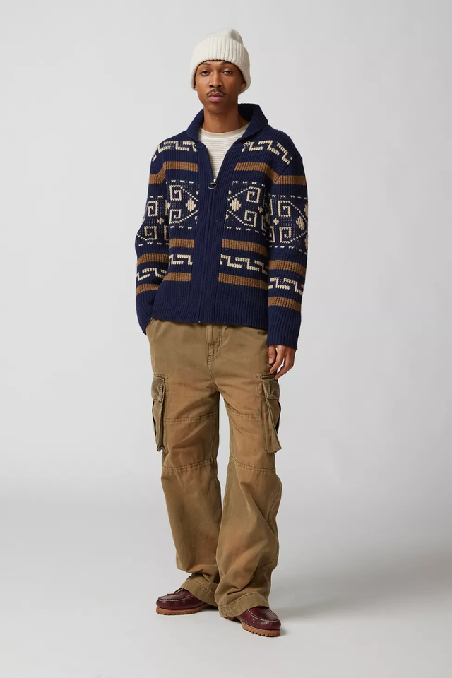 Pendleton Original Westerley Big Lebowski Sweater The Dude Cardigan 100 ...