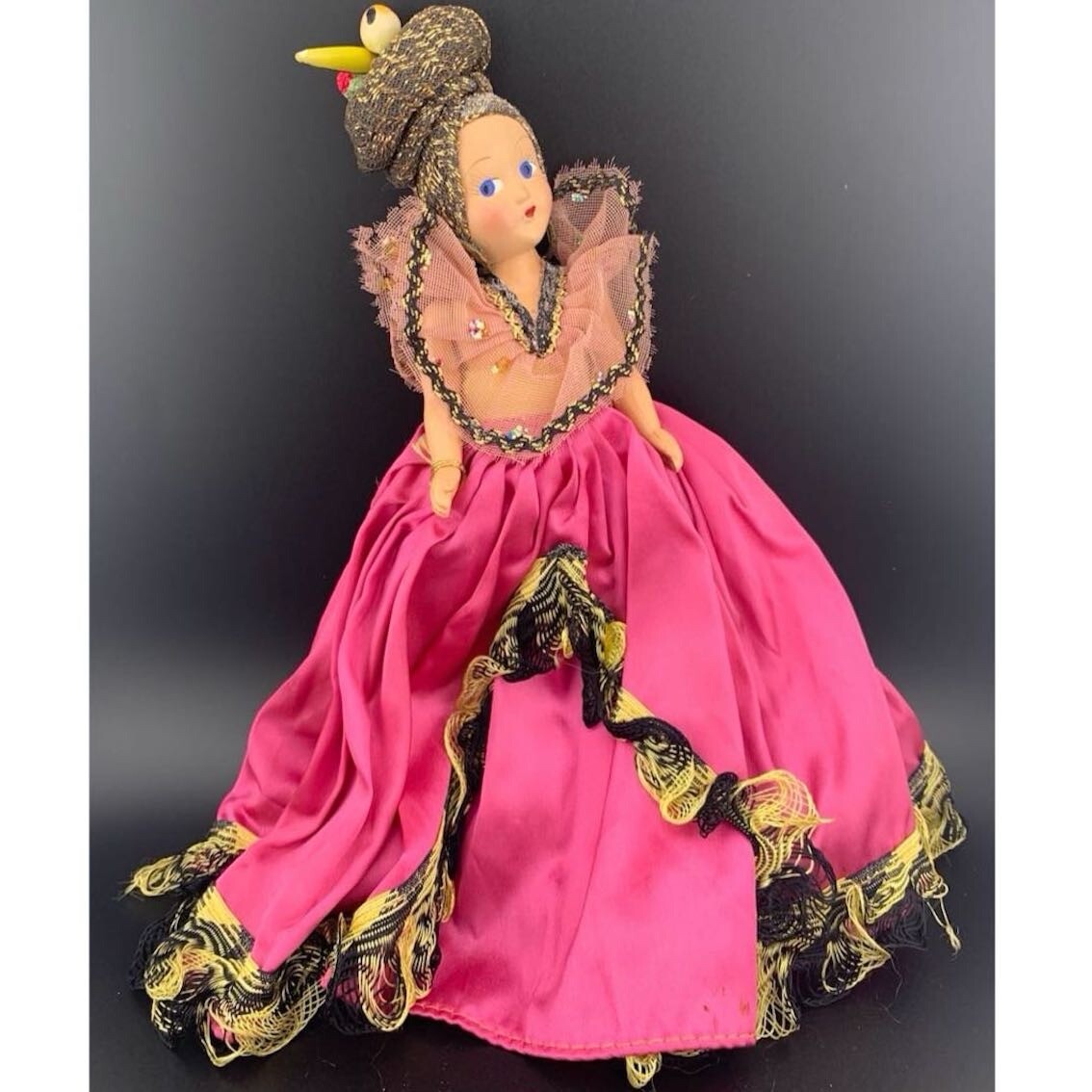 Vintage Marcie Doll with Fruit Hat and Pink Dress | eBay