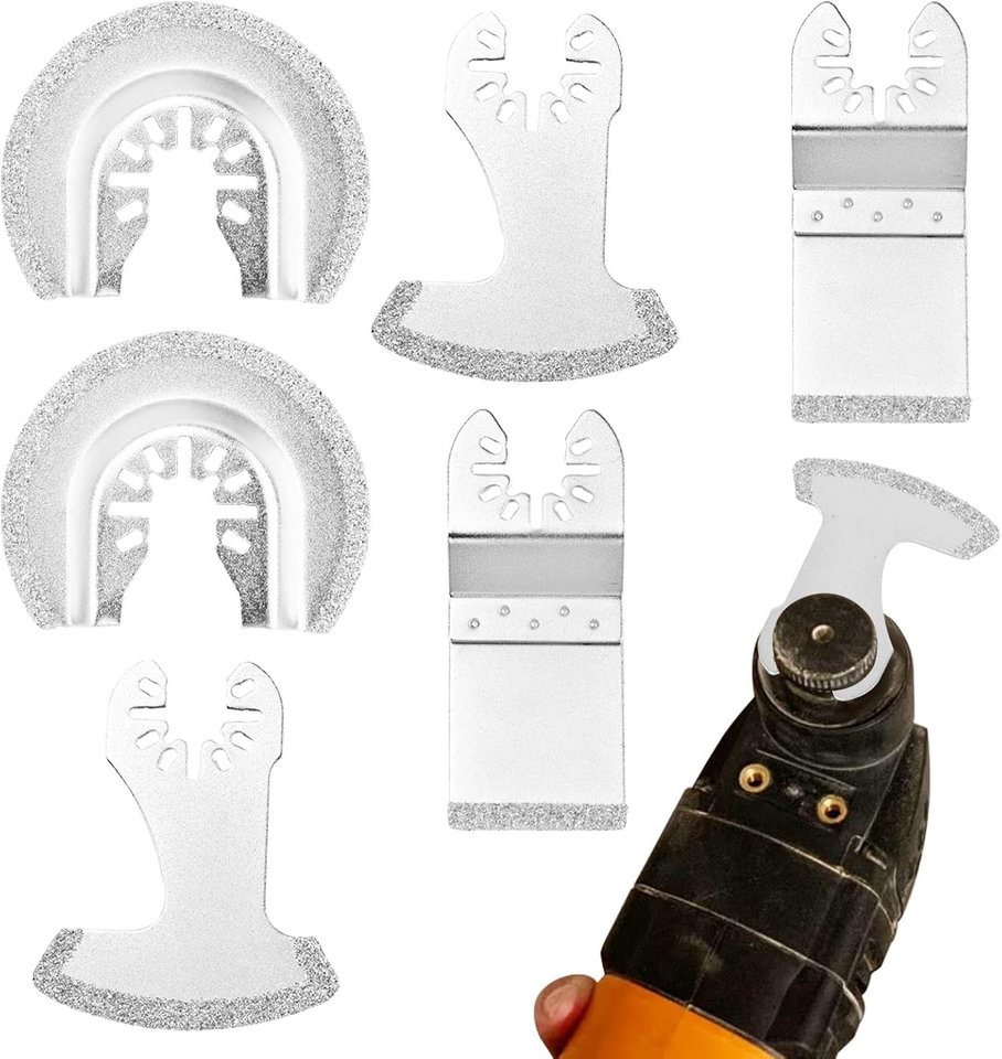 6PCS Diamond Oscillating Tool Blade Set,Multi Tool Mortar Cutting Saw ...