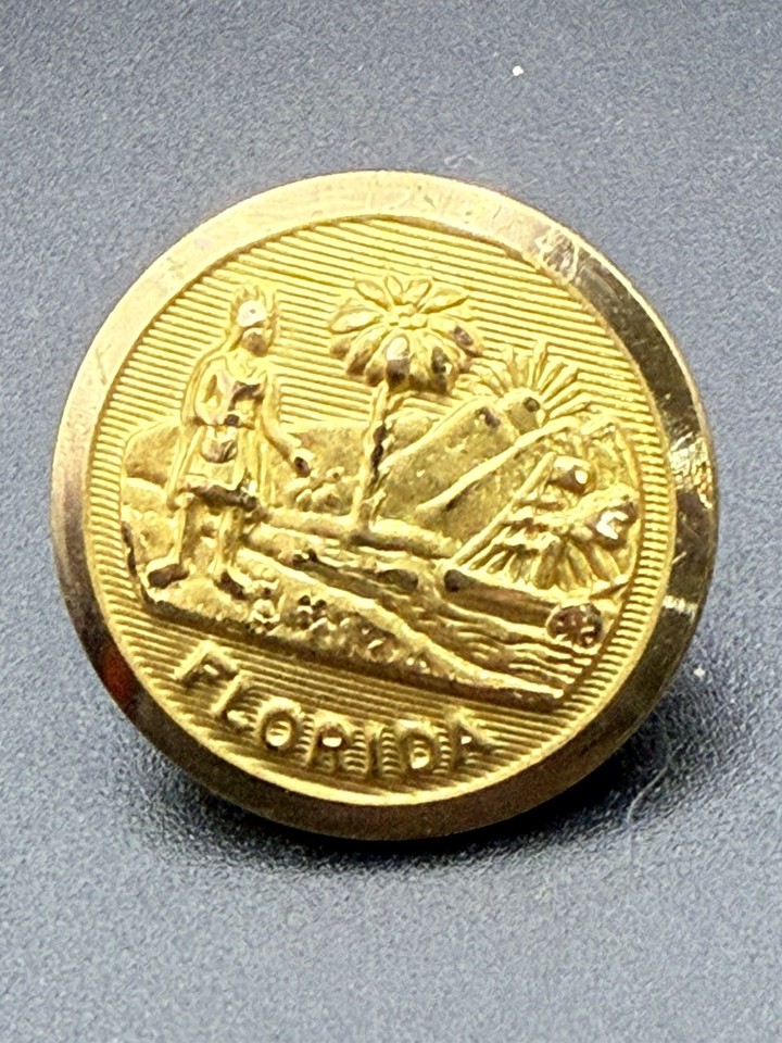 Vintage Brass Button The Great Seal Of The State Of Florida Superior ...