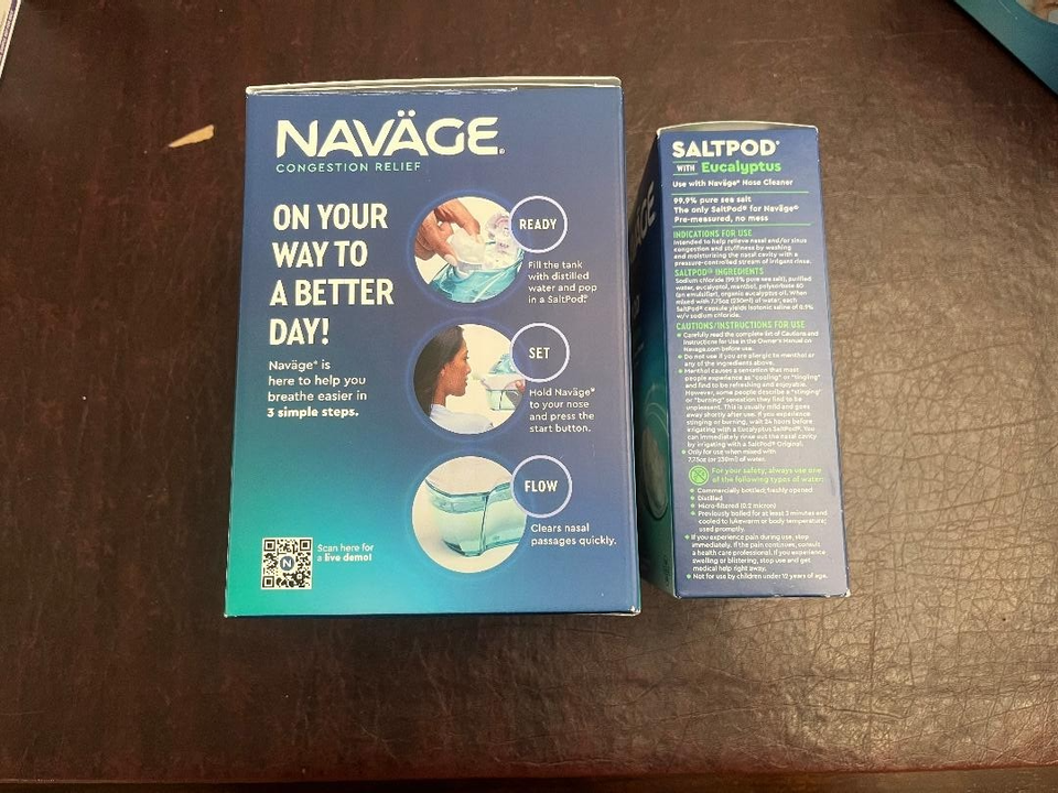 NAVAGE Nasal Care Saline Irrigation System Nose Cleaner +EUCALYPTUS 30 ...