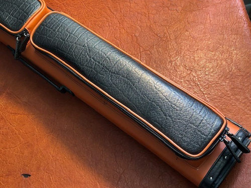Gil Castillo CUE CASE 3x5 GENUINE LEATHER Rust/Black | eBay