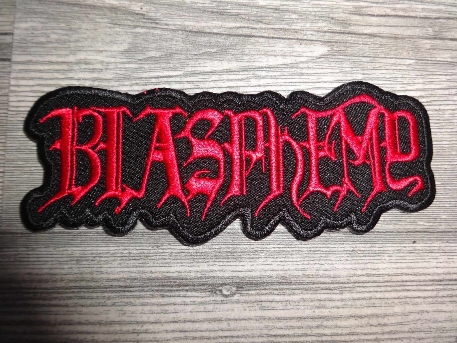 Blasphemy Patch Shape Laser Cut Black Metal Sadistik Exekution Nazxul ...