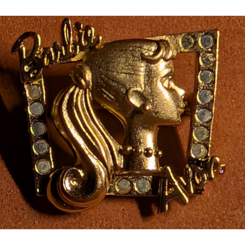 Avon Loves Barbie Gold Tone Brooch Pin Mattel 1998 Collectible Fashion ...