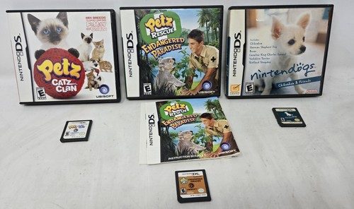 Petz Rescue Petz Catz Clan Nintendogs Nintendo DS Lot Bundle 3 Video ...