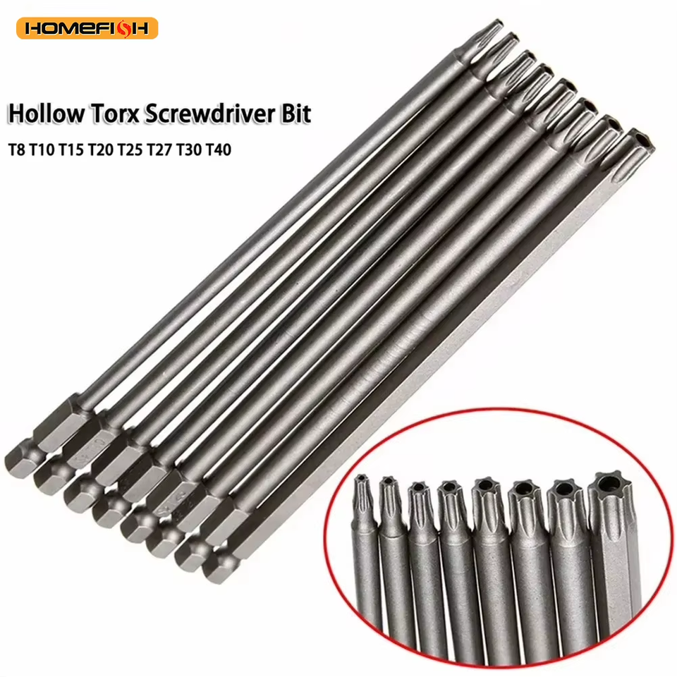 Screwdriver Bit Set 1/4 Inch Hex Shank Magnetic Star Bits T8-T40 for ...