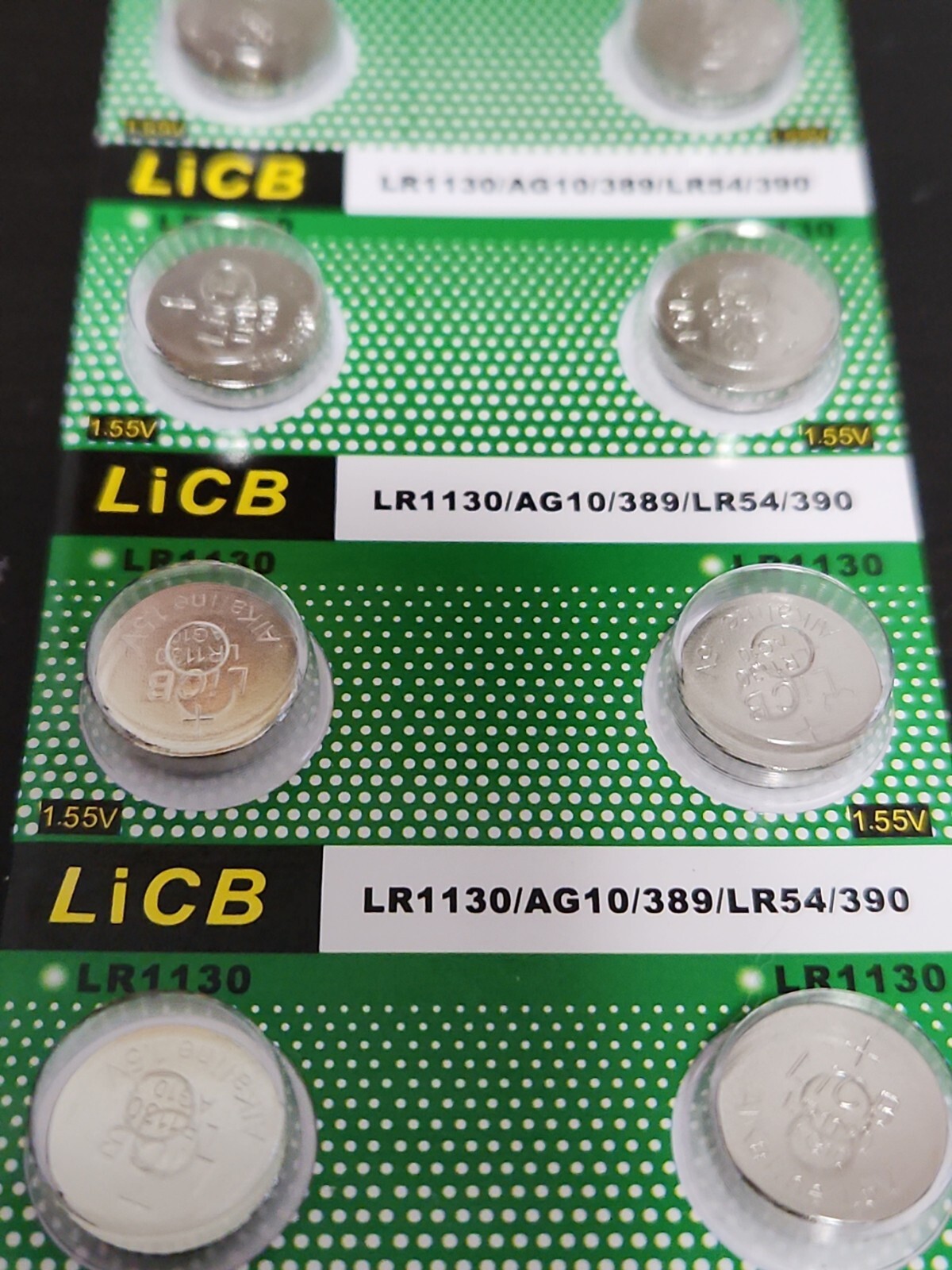New Free Shipping LiCB LR1130/AG10/3898/LR54/390 Button Cell Batteries ...