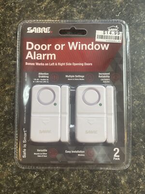 Sabre HS-DWA2 Door/Window Alarm 120dB Siren 2-Unit Combo New Sealed | eBay