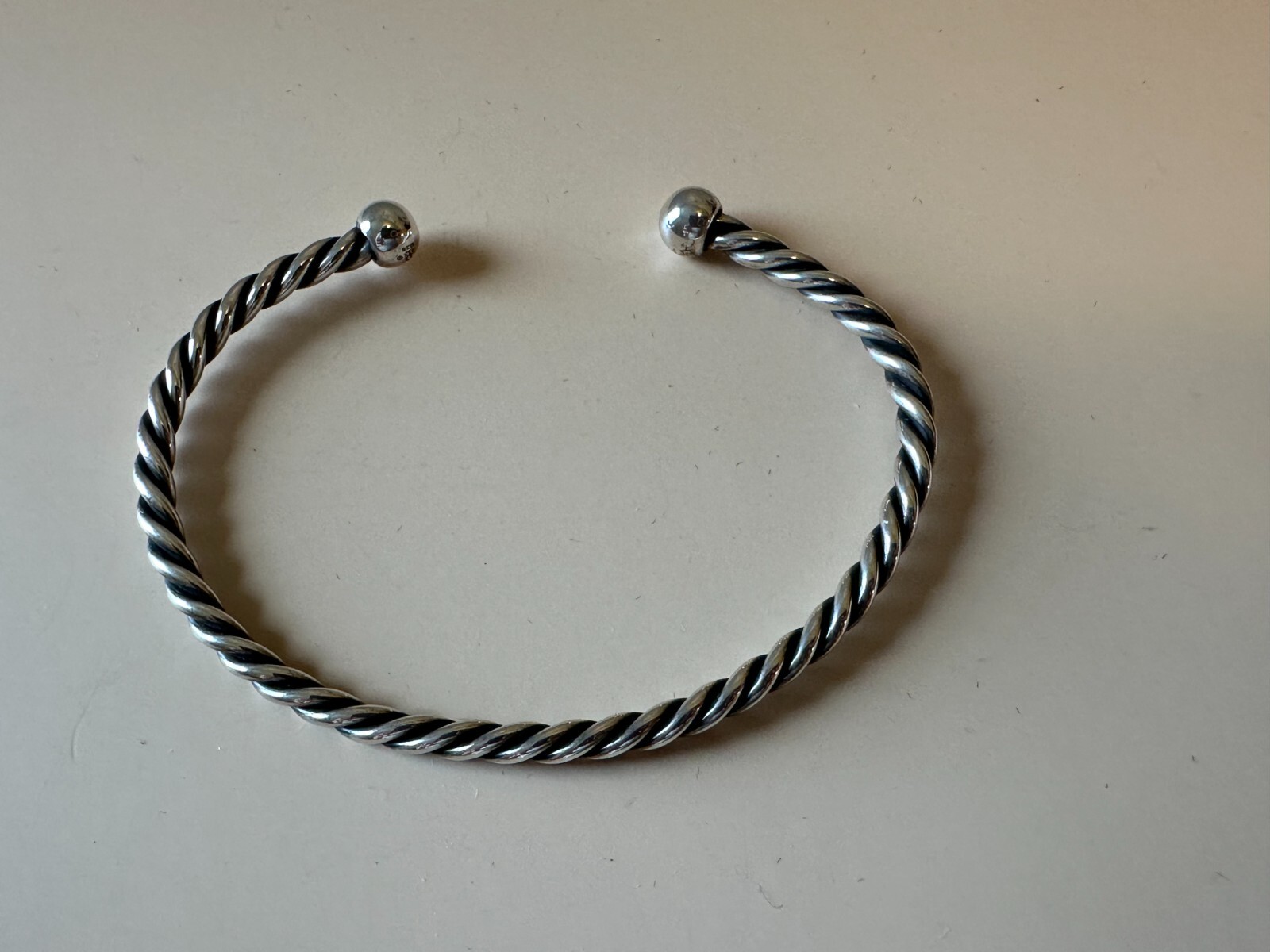 James Avery Retired Silver Bella Twisted Wire Cuff Br… - Gem