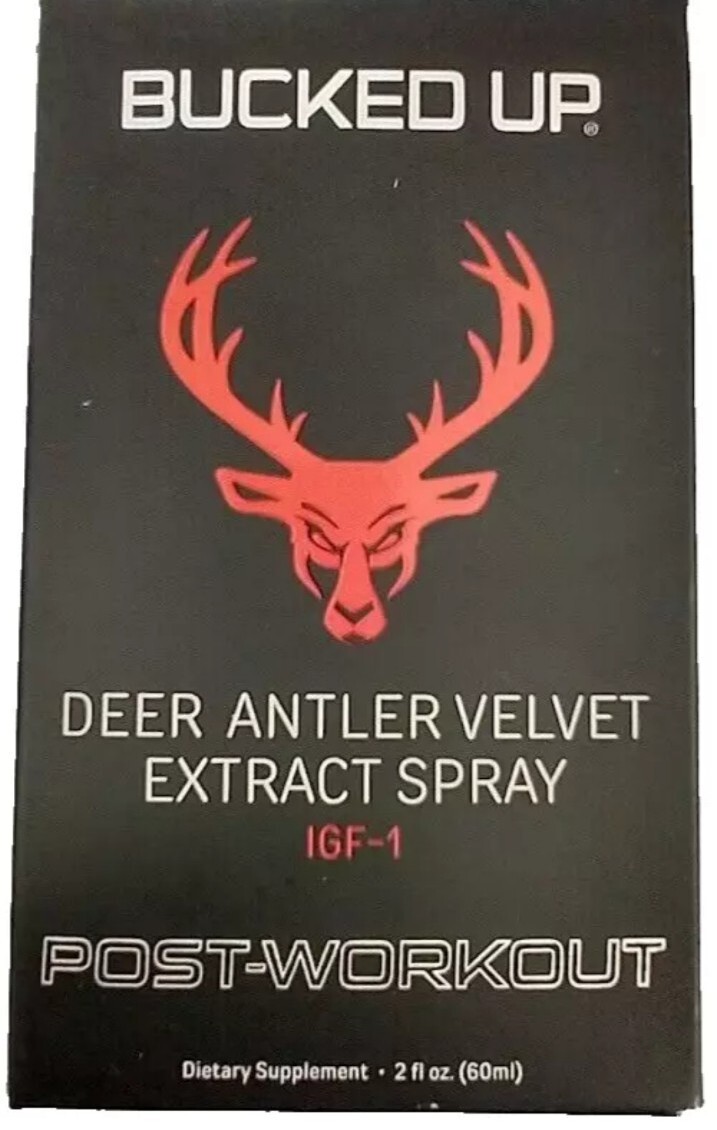 Bucked Up Deer Antler Velvet Extract Spray IGF-1 Post-Workout Recovery ...
