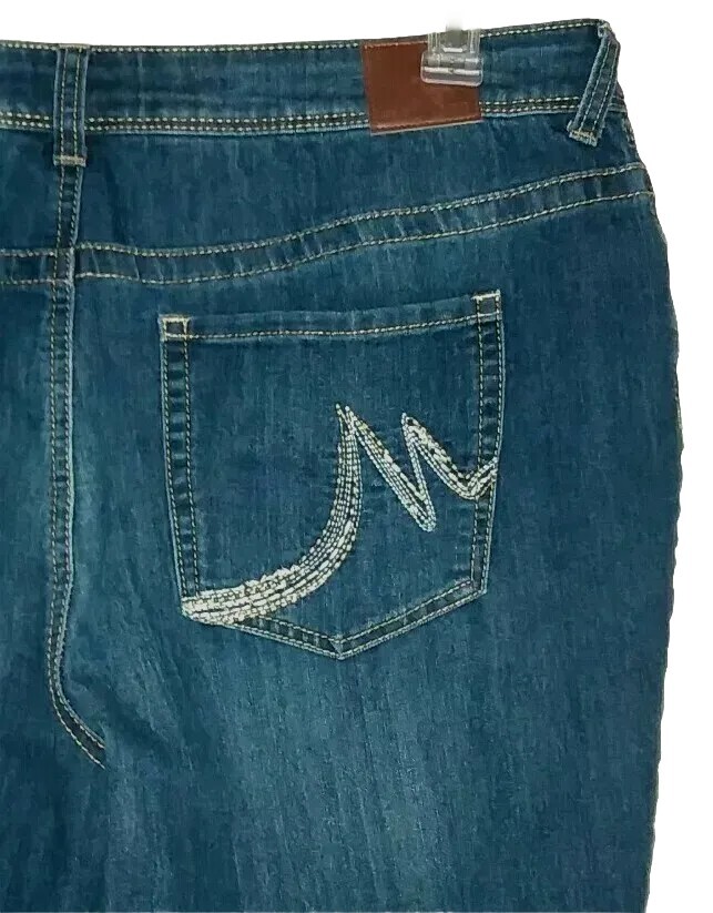 Maurices Womens Bootcut Blue Denim Jeans Size 16 Short Dark Wash ...