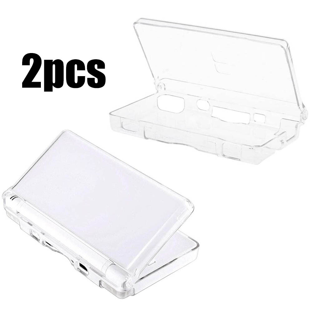 2pcs Clear Crystal Hard Shell Case Cover for Nintendo DSL NDS Lite NDSL ...