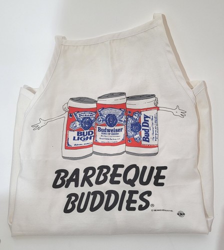 Budweiser Beer Barbeque Buddies Apron Bud Dry Light Bar Grilling ...