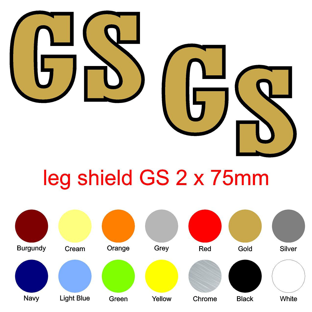 Vespa 150 200 GS 75mm Stickers Scooter Leg Shield Toolbox Quality ...