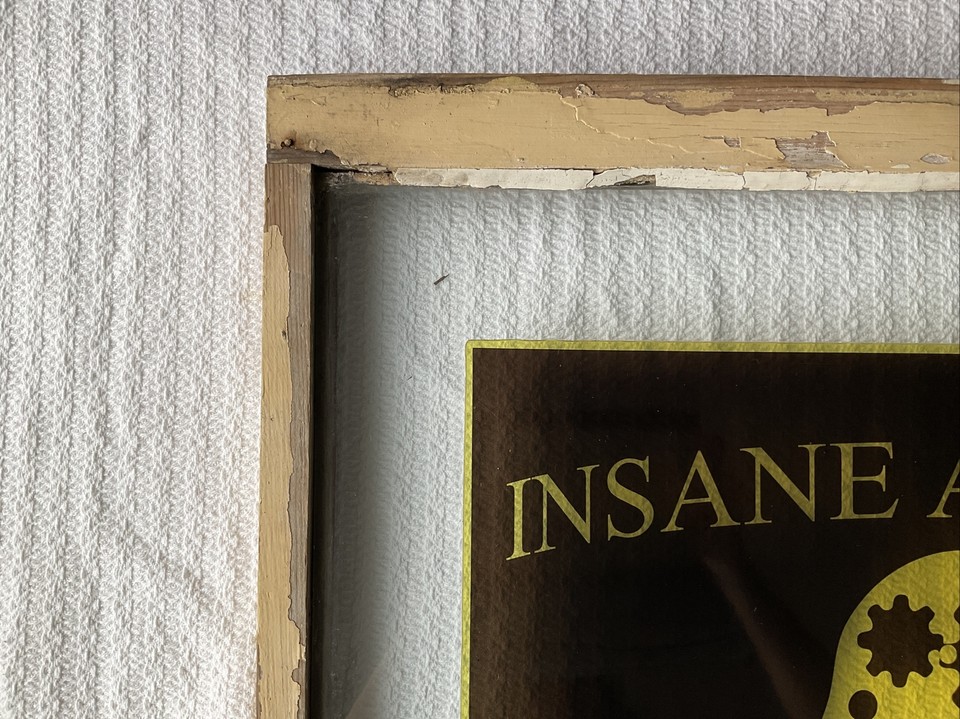 Vintage Insane Asylum Window Sign | eBay