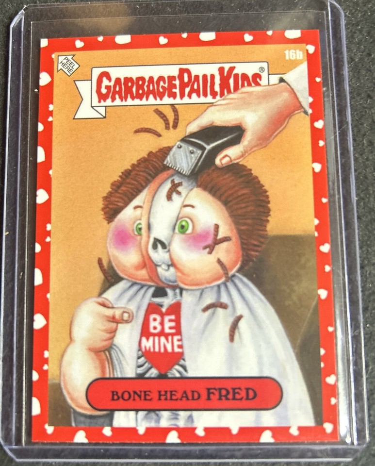 GARBAGE PAIL KIDS 2025 GPK Valentines Day 16b Bone Head Fred Red Hearts ...