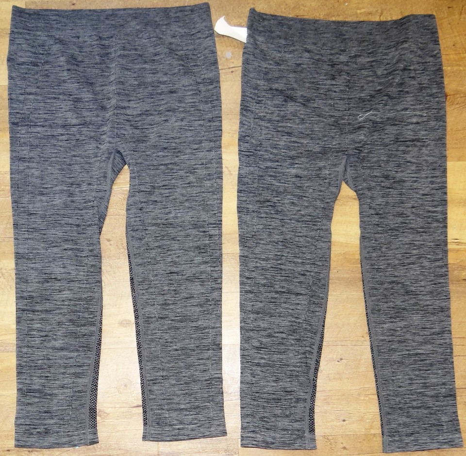 Signature Weekend 2pc Lot High Rise Seamless Performance Leggings Gray ...