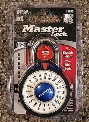 Master Lock 1588D 2 1/8" 54mm Wide Mag Combination Dial Padlock [B3] | eBay