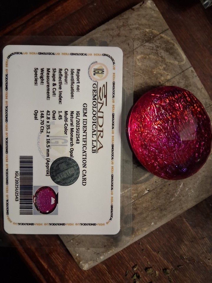Natural 148.70 Ct Australian Monarch Fire Opal Oval Cut Certified ...
