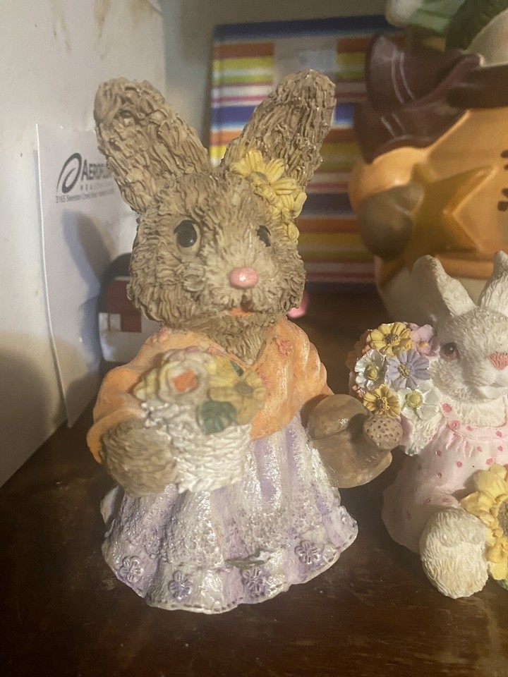 Easter Bunny Bundle 4 Bunnies Various Styles Rabbit Figurines Holiday ...