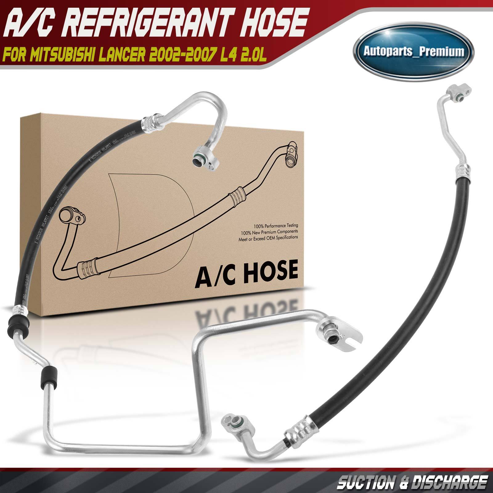 Set of 2 A/C Suction & Discharge Line for Mitsubishi Lancer 2002-2007 ...