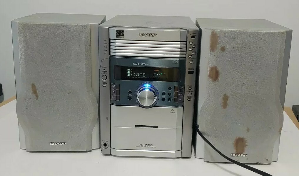 Sharp XL-HP505 5 disc/ Cassette Player Stereo Sound System check ...