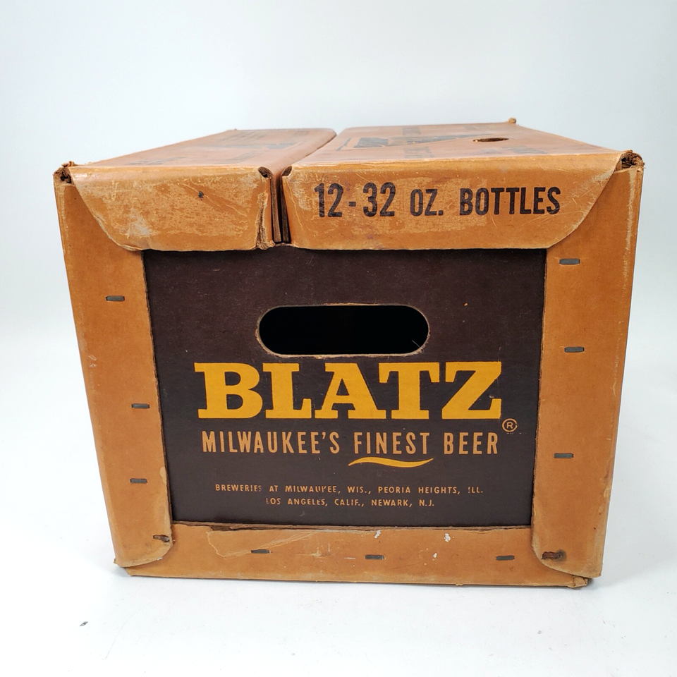 VTG Rare Blatz Heavy Duty Waxed Cardboard Beer Case Box Wisconsin ...