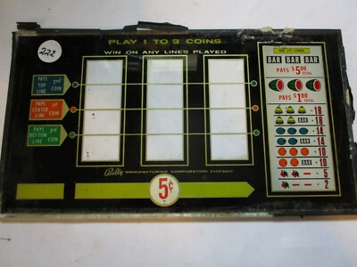 Slot Machine Reel Glass (3 Line) | eBay