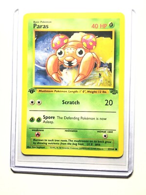 PARAS - 59/64 - 1st Edition Jungle - Common - Pokemon Card - NM | eBay