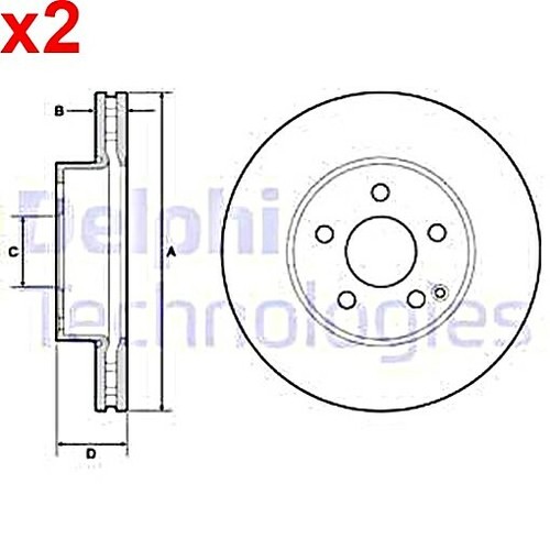 2X DELPHI Bremsscheibe Für MERCEDES 2044210712 | eBay