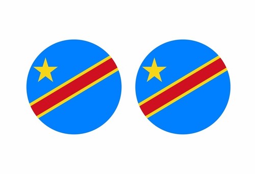 2x Sticker Round Roundel Flag Congo DRC | eBay