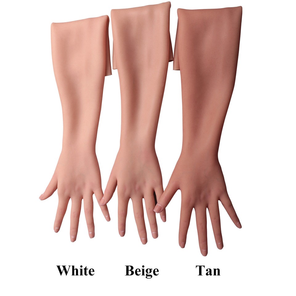Crossdresser Realistic Bloodshot Silicone Female Gloves Hand Gloves ...