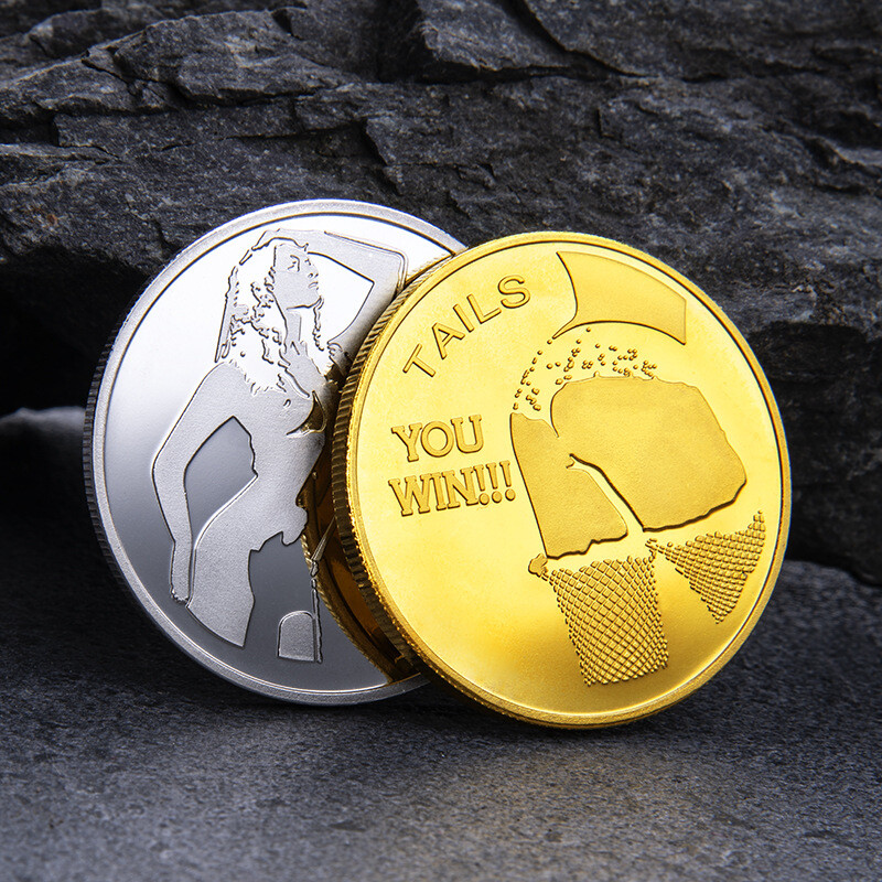 Heads I get Tails Challenge Coin Sexy Lady Stripper Pin Up Good Luck ...