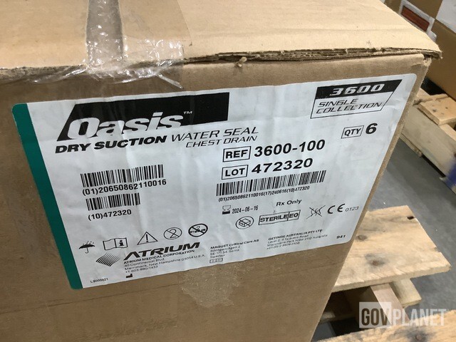 One Case Atrium Oasis Chest Drain System 3600-100, Single Collection ...
