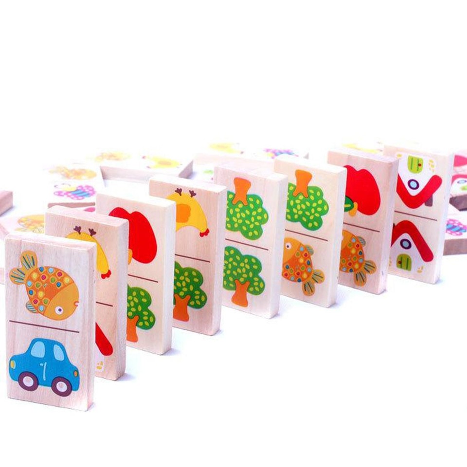 Colorful Wood Blocks Early Learning Teaching Toy Stacking Blocks Game ...