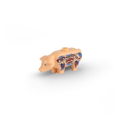 Pig with colored Tattoo Print ️ Custom Pet and Animal for building ...