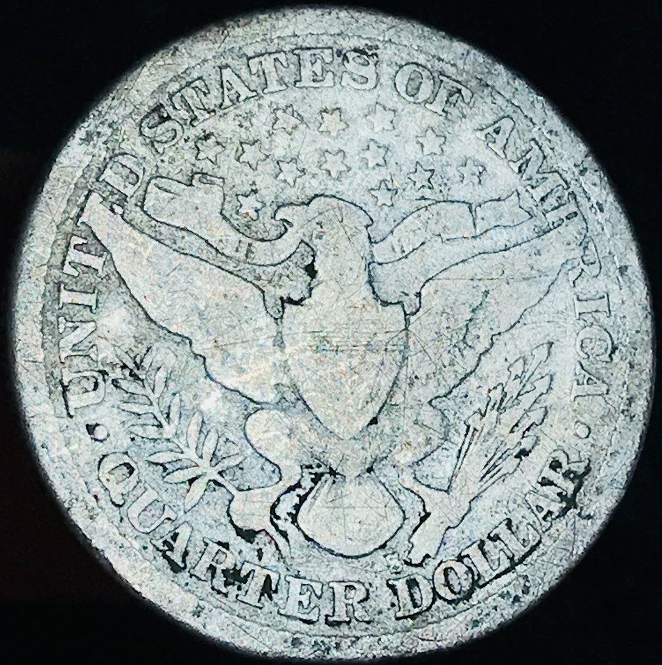 1897 S Barber Quarter 25C Liberty Head Ungraded 90% Silver US Coin ...