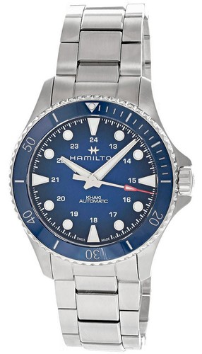 HAMILTON KHAKI NAVY SCUBA AUTO SS 43MM BLU DIAL MEN'S WATCH H82505140 ...